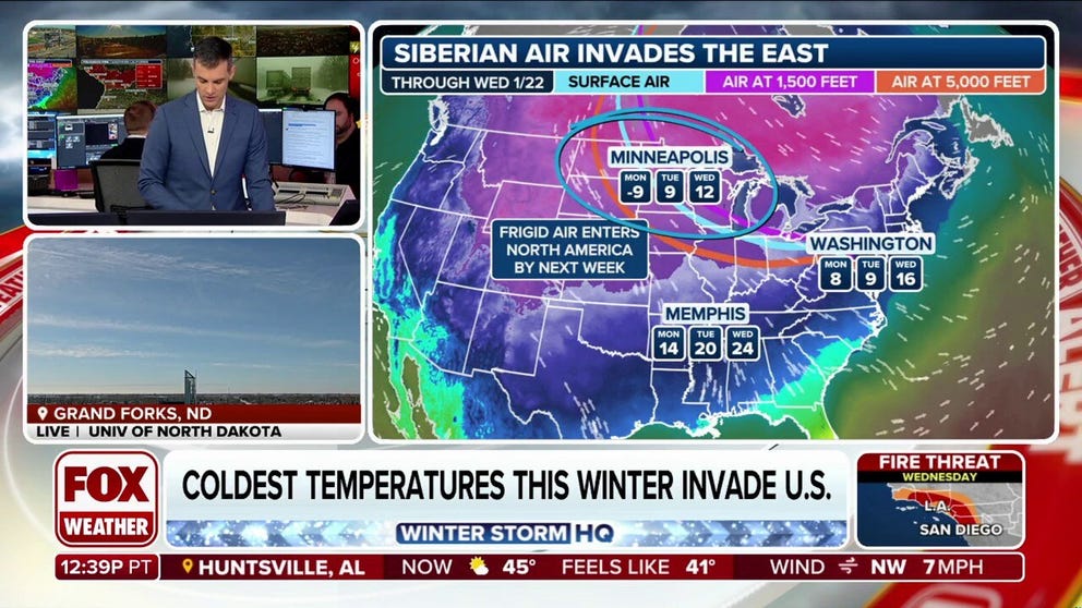 Coldest air of season yet to send millions across US into deep freeze ...