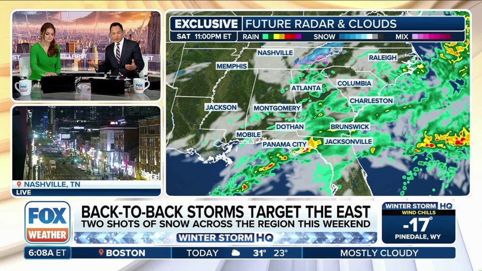 Back-to-back storms target the east with weekend snow and rain | Latest ...