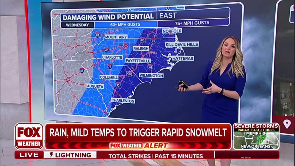 Damaging wind gusts over 75 mph amid severe weather threats along ...