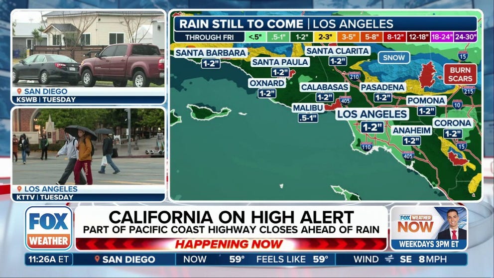 Evacuations ordered in California wildfire burn scar areas due to ...