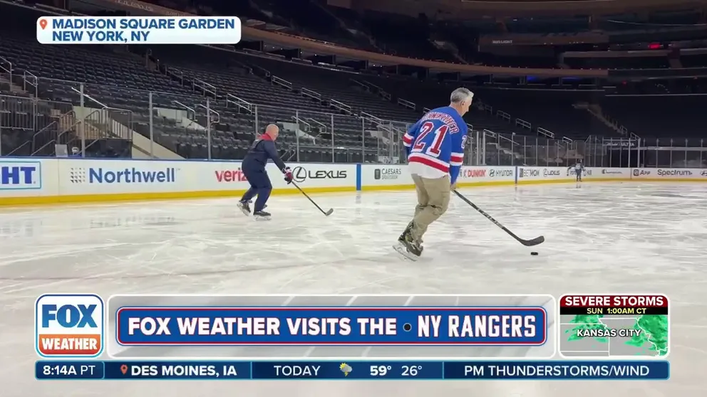 FOX Weather's Bob Van Dillen hits the ice at Madison Square Garden ...