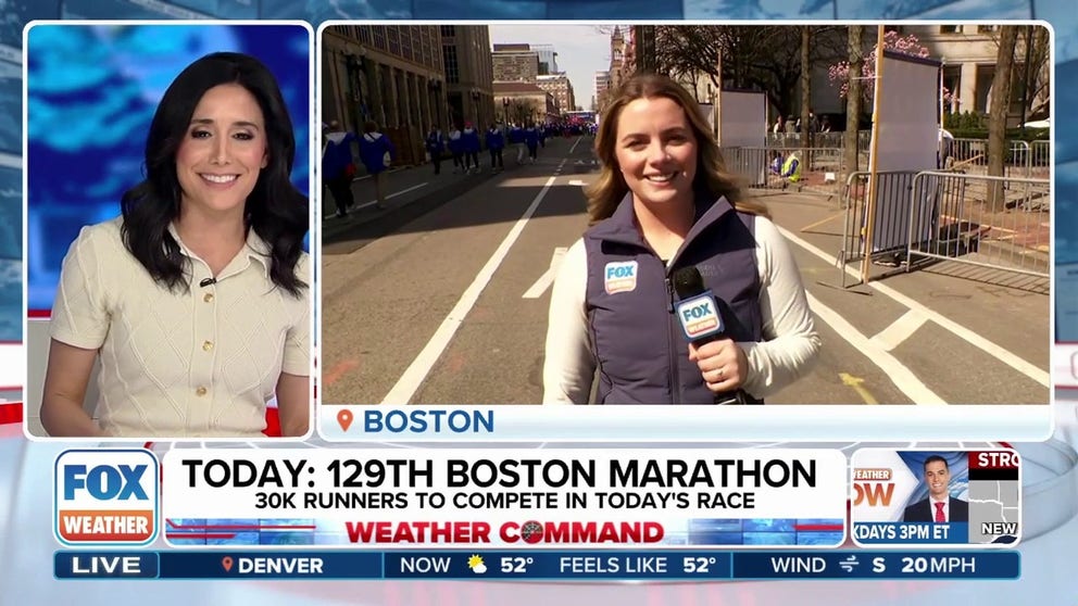 Beautiful conditions for runners as 129th Boston Marathon gets underway ...