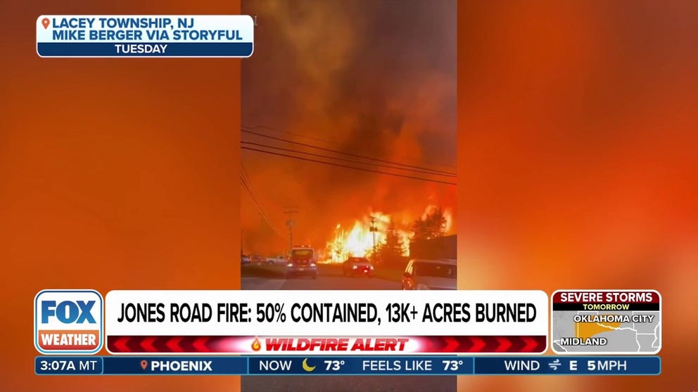 Jones Road Wildfire continues to burn in New Jersey as containment ...