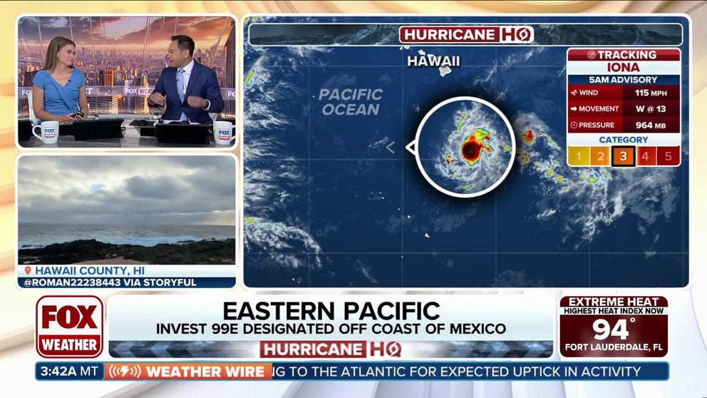 Iona strengthens into major hurricane south of Hawaii as Tropical Storm ...