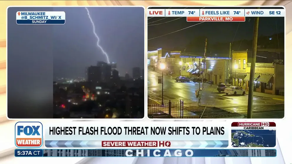 Flash flood threat expands to Plains after Milwaukee sees record rain ...