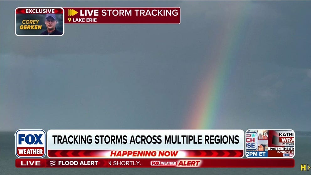 Stunning rainbow captured during live storm tracking | Latest Weather ...