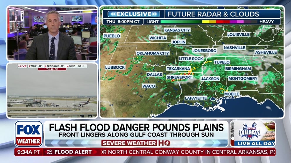 Dangerous flash flood threat grows from Plains to Deep South | Latest ...