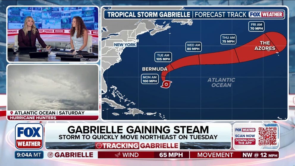 Tropical Storm Gabrielle could rapidly intensify after becoming ...