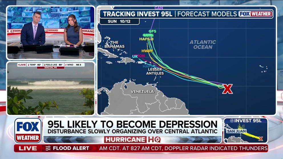 Invest 95L becoming better organized on trek across Atlantic | Latest ...