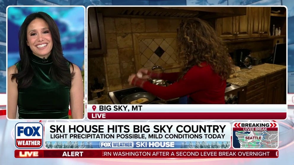 Meteorologist Bayne Froney whips up breakfast at FOX Weather Ski House ...