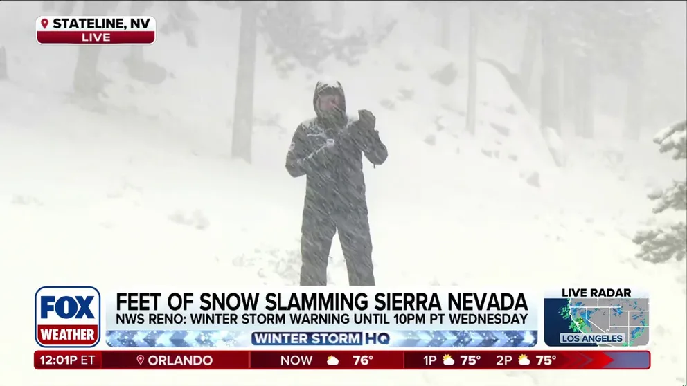 Sierra Nevadas being pelted by heavy snow from back-to-back storms ...