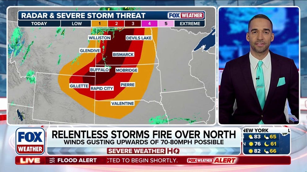 Explosive storms target Northern Plains with damaging hail and strong ...