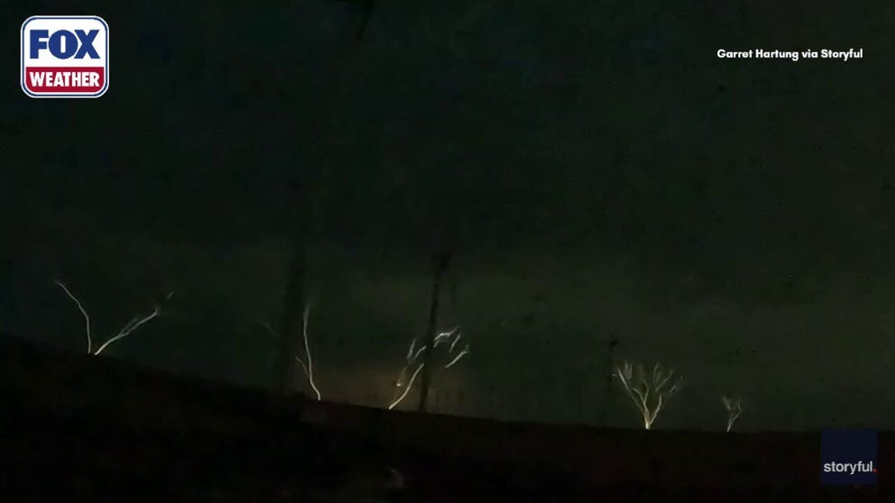 Watch: Rare upward lightning shoots into the sky in Oregon | Fox Weather