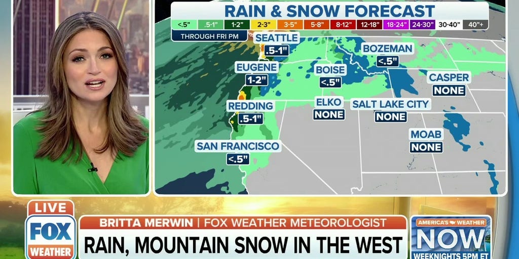 Rain and mountain snow roll into the West | Latest Weather Clips | FOX ...