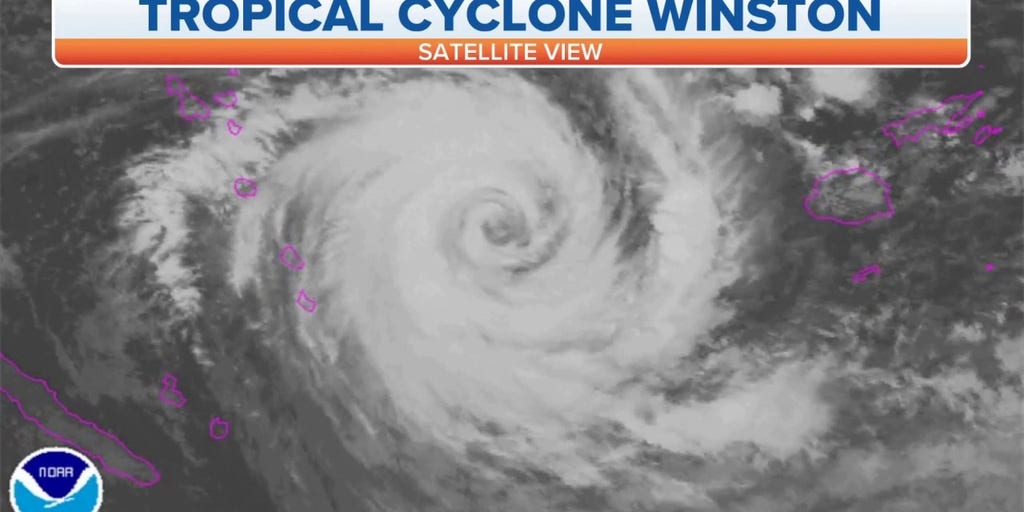 Tropical Cyclone Winston spins clockwise in the Southern Hemisphere ...