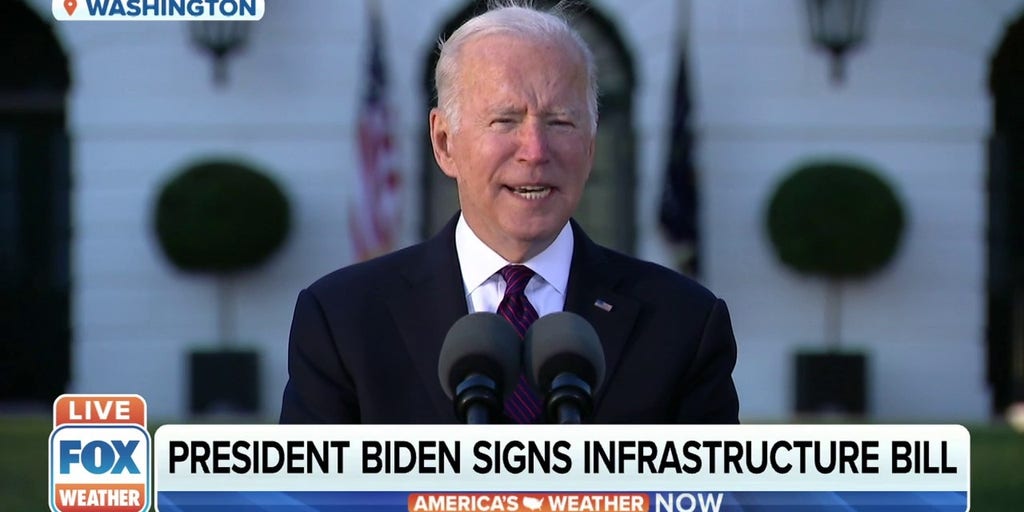 Biden officially signs infrastructure bill into law | Latest Weather ...
