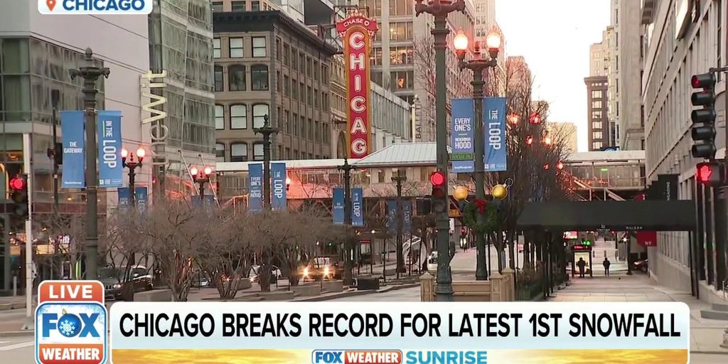 Chicago breaks record for latest first snowfall | Latest Weather Clips ...