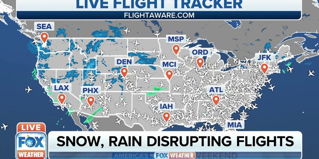 Snow, rain disrupting flights | Latest Weather Clips | FOX Weather