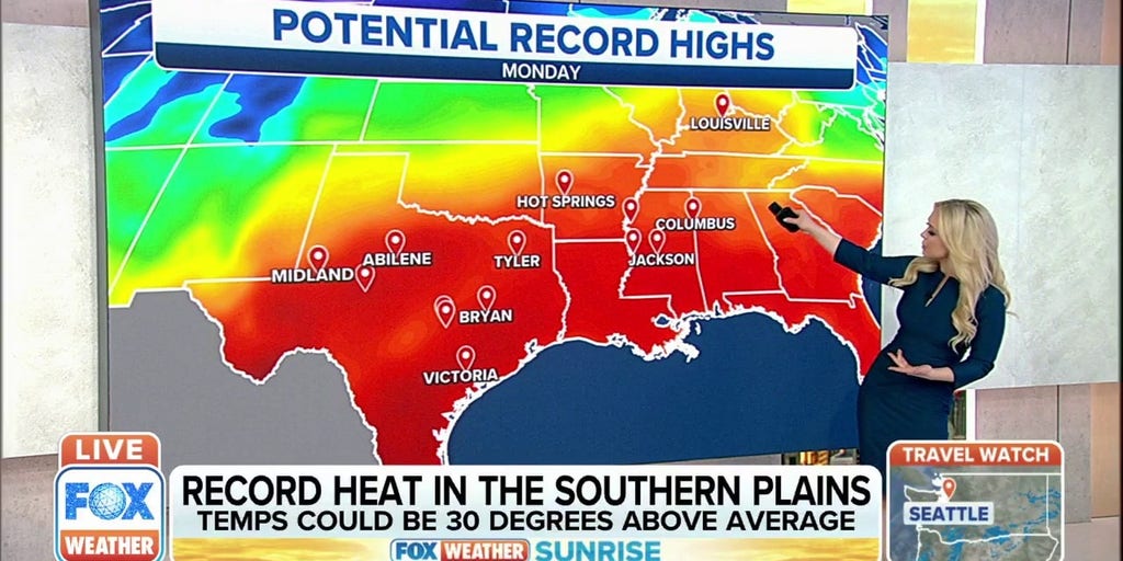 Record high temperatures expected in southern US this week | Latest ...
