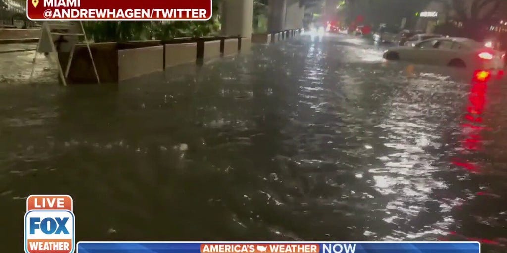 Video: Miami, Florida street turns into river due to flooding | Latest ...
