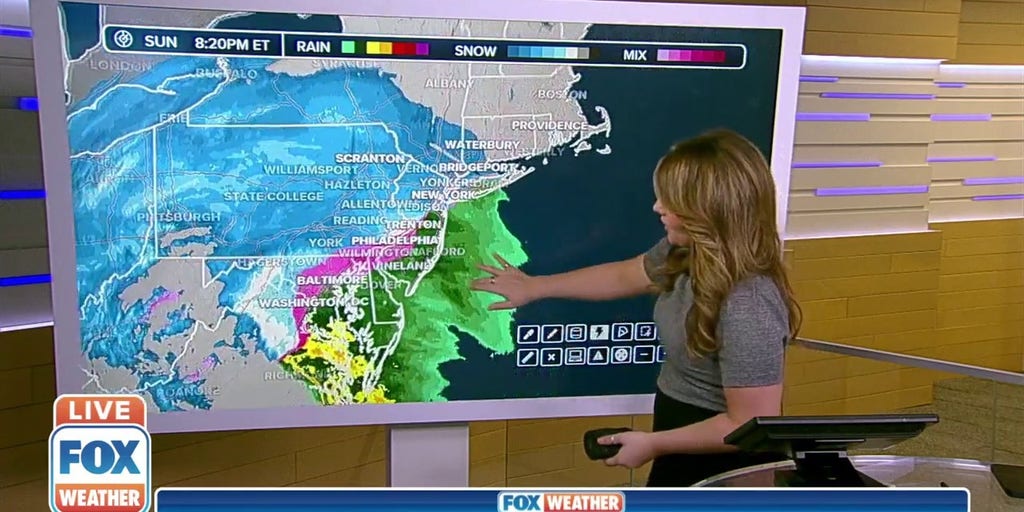 Latest radar showing rain/snow mix in Philadelphia and Baltimore ...