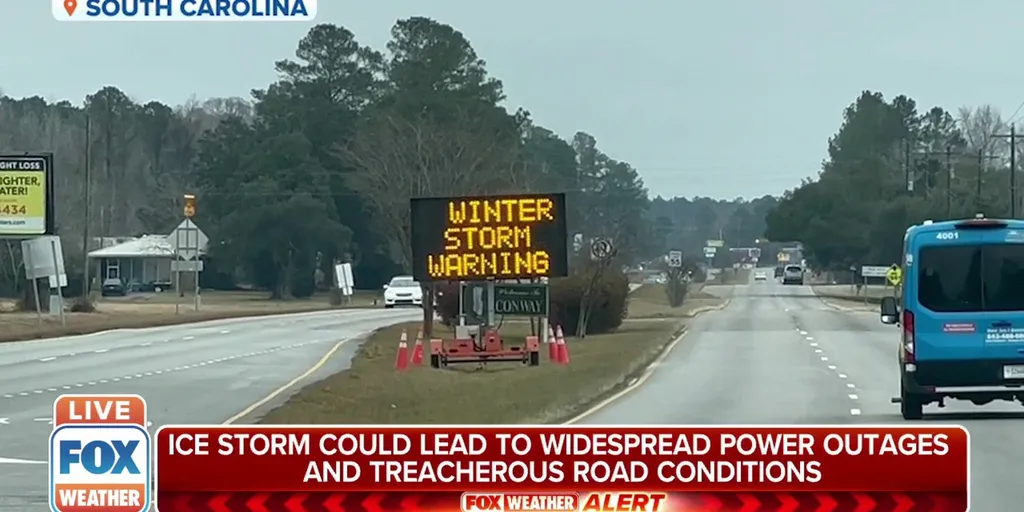 Ice storm could lead to power outages, treacherous road conditions in ...