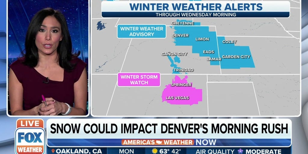 Denver looks at snowy morning commute Tuesday | Latest Weather Clips ...