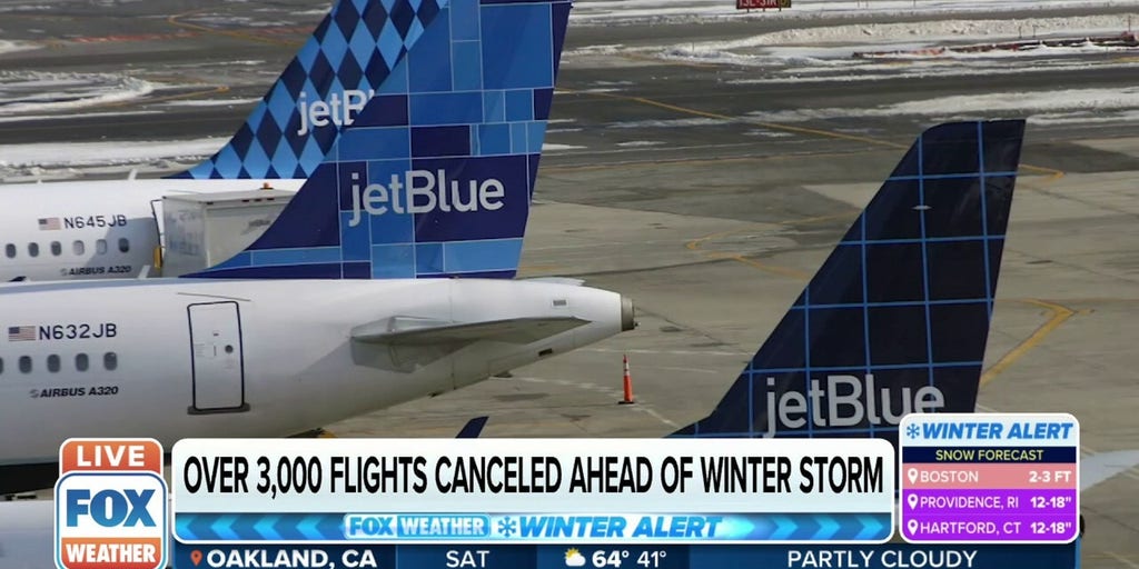 More than 3,000 flights canceled ahead of major winter storm | Latest ...