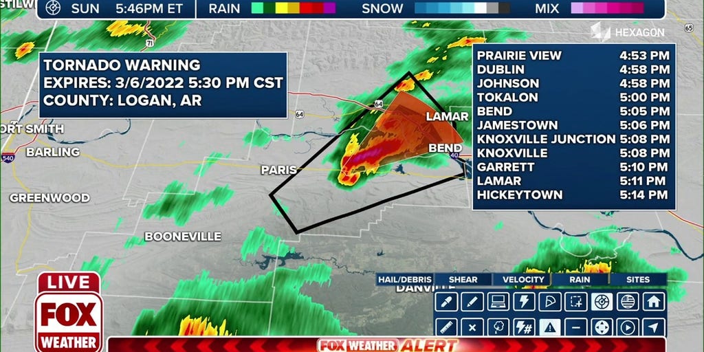 Tornado Warning in Logan County, Arkansas | Latest Weather Clips | FOX ...