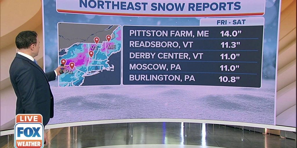 Storm brings more than a foot of snow to parts of the Northeast ...