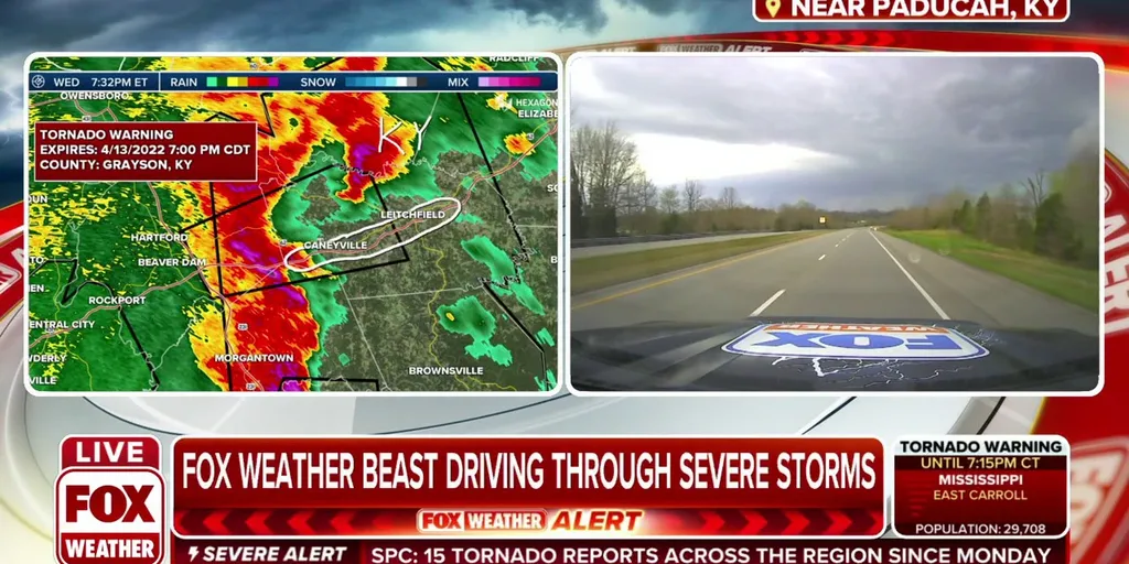FOX Weather's Beast driving through severe storms | Latest Weather ...