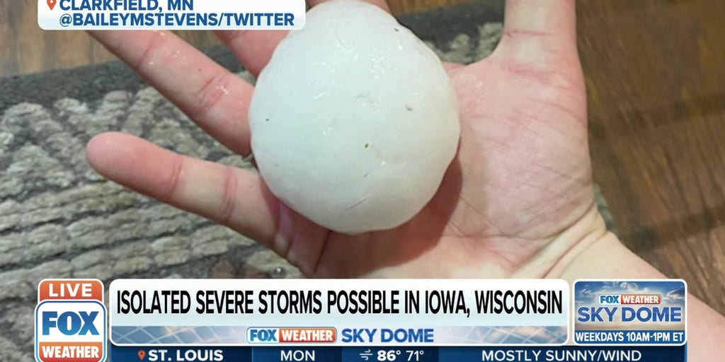 Baseball-sized hail falls in Minnesota during Monday morning storms ...