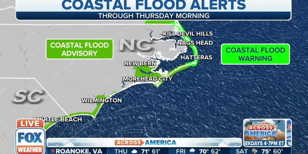 Coastal Flood Warnings Still In Effect For Parts Of Mid Atlantic