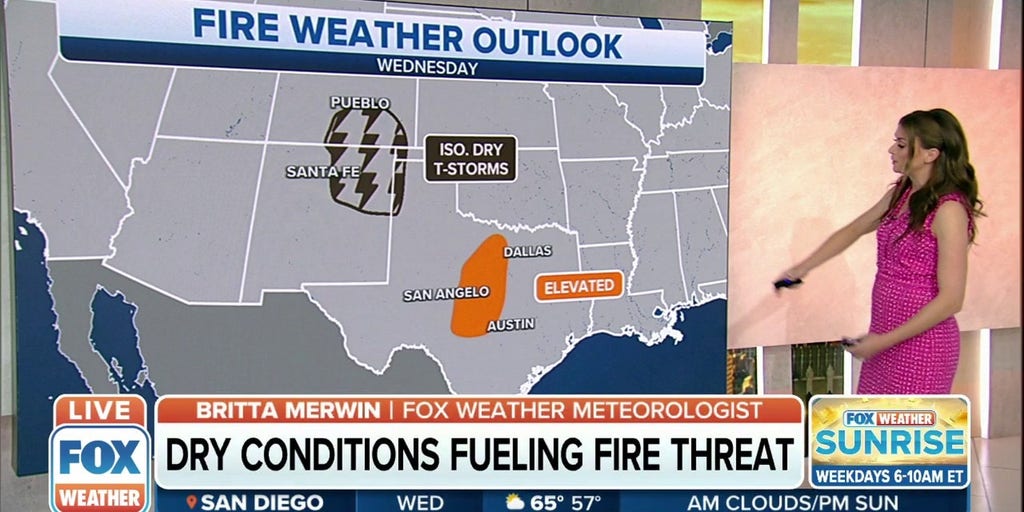 Elevated fire weather conditions expected Wednesday with risk of dry ...