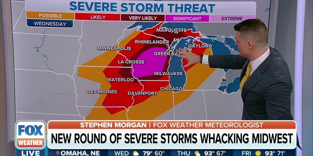 Regional outbreak of severe storms expected across parts of upper ...