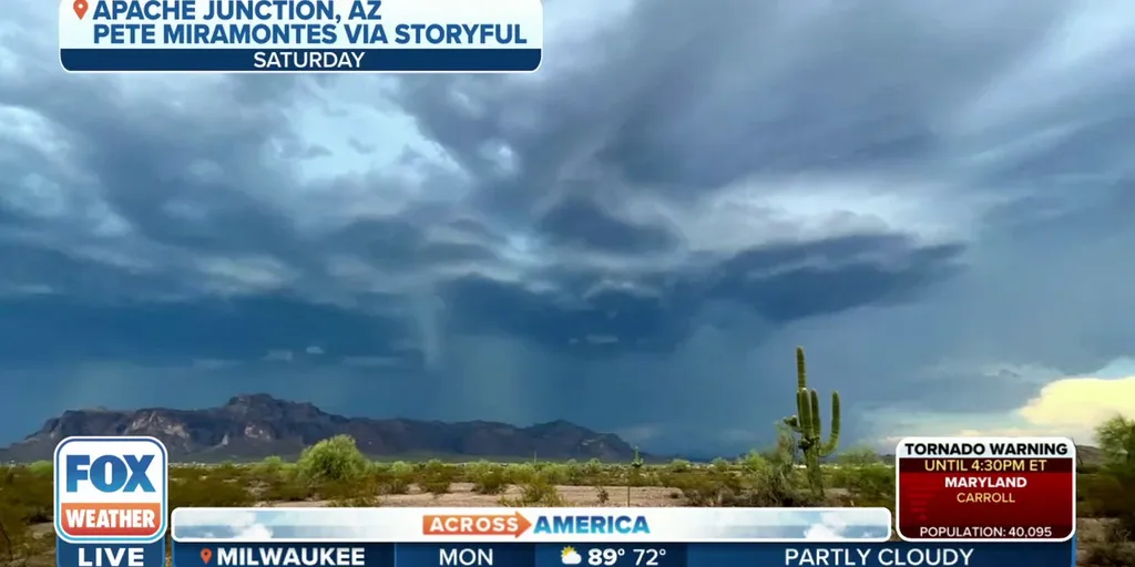 Ominous sky: Thunderstorms move into Apache Junction, AZ | Latest ...