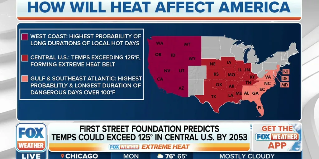 Parts of Central U.S. could see temperatures exceed 125 degrees by 2053 ...