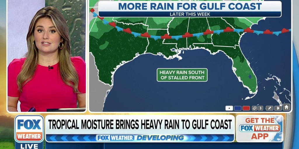 Tropical moisture to bring heavy rain to the Gulf Coast | Latest ...
