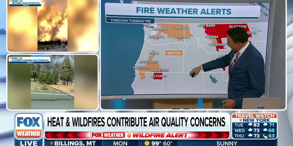 Heat and wildfires in the West contributing to poor air quality ...