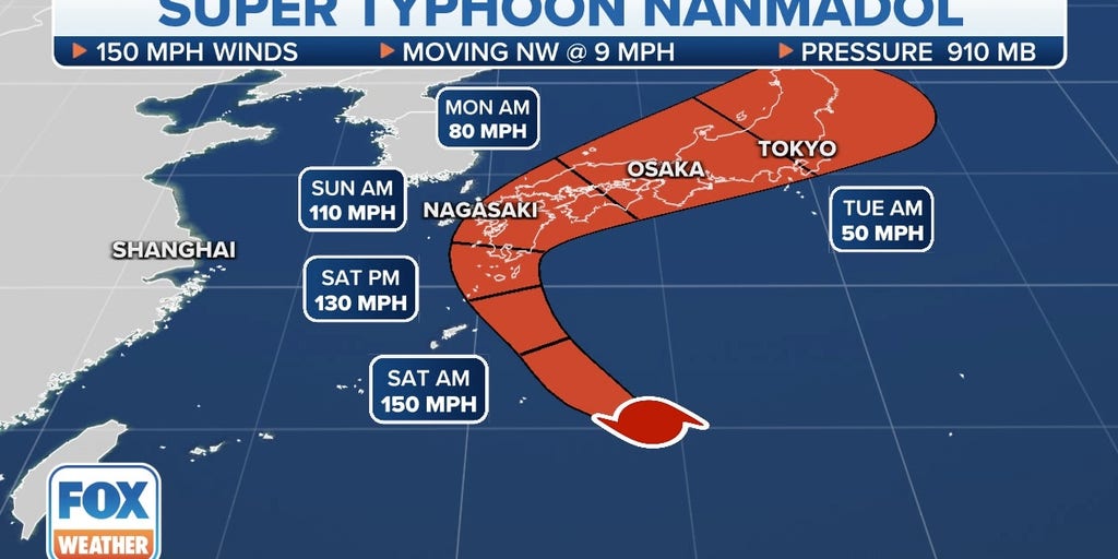Super Typhoon Nanmadol's projected path | Latest Weather Clips | FOX ...