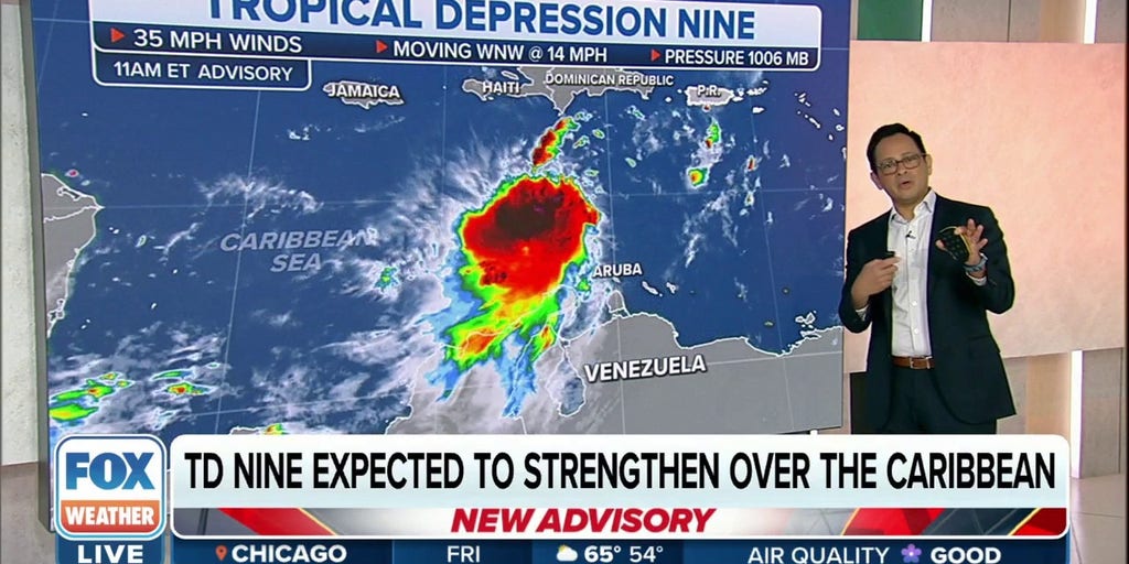 Tropical Depression Nine To Strengthen Over Caribbean Potential To