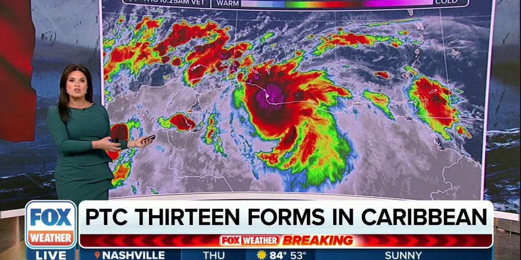 Potential Tropical Cyclone 13 forms in the Caribbean | Latest Weather ...