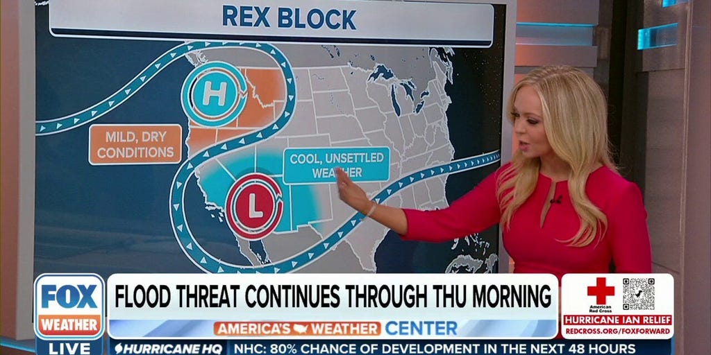 The Rex block anchors heat over the Pacific northwest and damp over the ...
