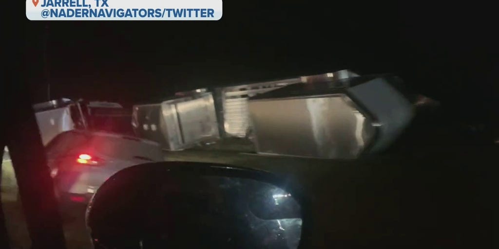 Possible tornado leaves damage on I-35 in Jarrell, Texas | Latest ...