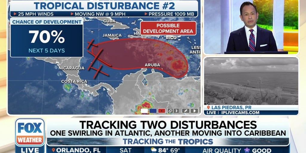 FOX Forecast Center tracks 2 disturbances in Atlantic Ocean | Latest ...