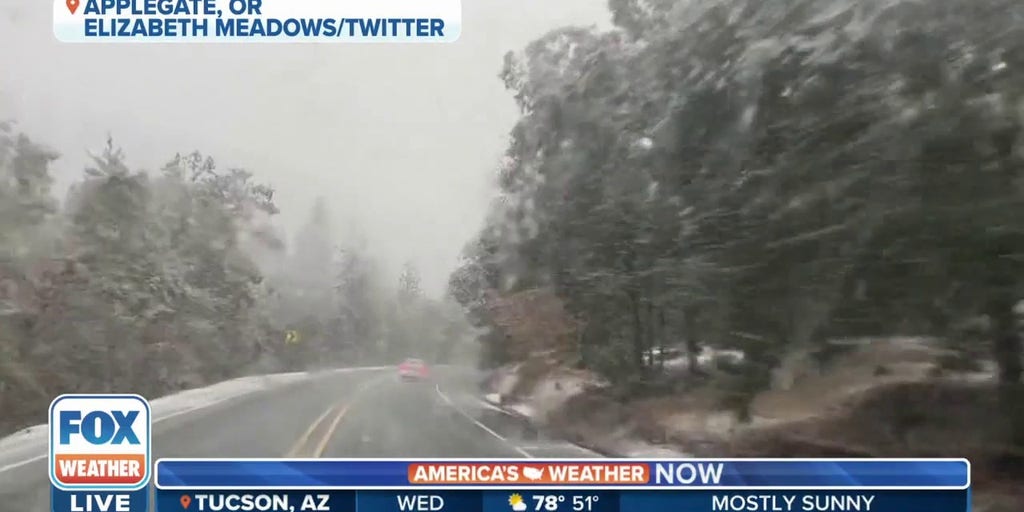 Snowflakes fall in southern Oregon | Latest Weather Clips | FOX Weather
