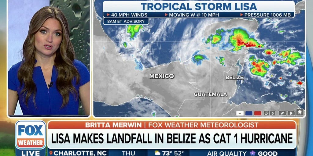 Tropical Storm Lisa continues to weaken as it moves over Central ...
