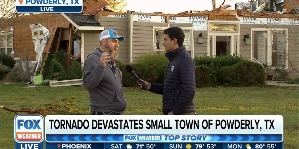 Tornado devastates small town of Powderly, Texas | Latest Weather Clips ...