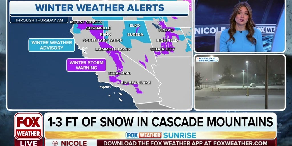 Significant storm bringing heavy snow to mountains out West, rain to ...