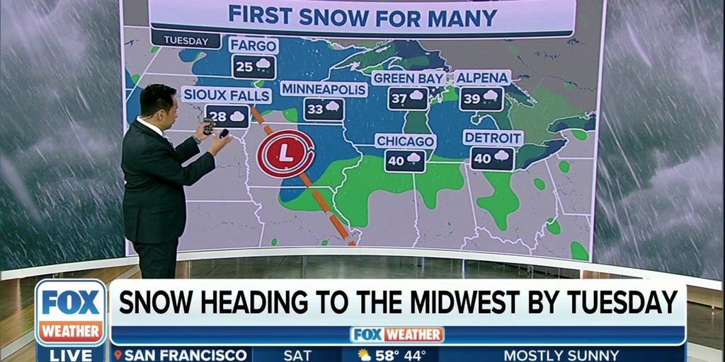Snow heading to Midwest by Tuesday | Latest Weather Clips | FOX Weather